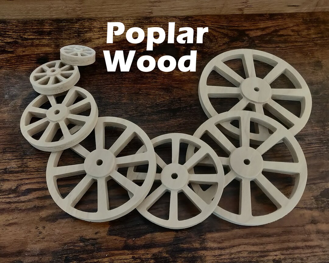 Poplar Wood Model Wagon Wheels - Set of 4 - Toy & Cannon Wheels - Etsy