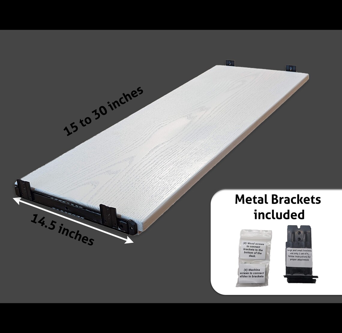 White Hardwood Keyboard Tray With Wood Grain Pattern Wooden - Etsy