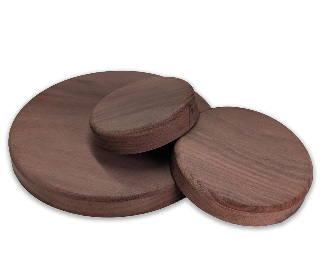 Round Display Base, Santos Mahogany, 7/8 in Thick, 1/4 in Round Edge ...