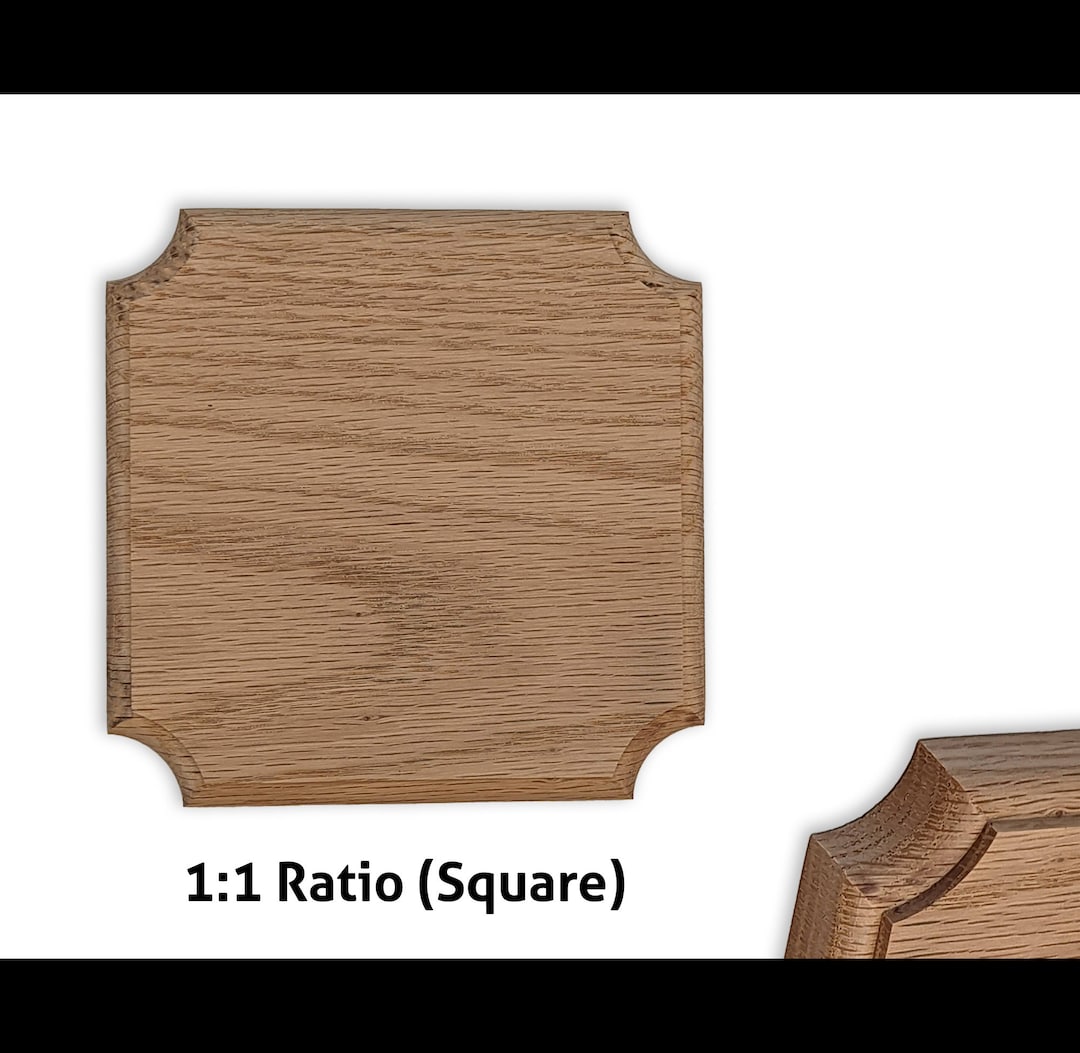 Unfinished Red Oak Square Plaque: Flush Mount Display - Etsy
