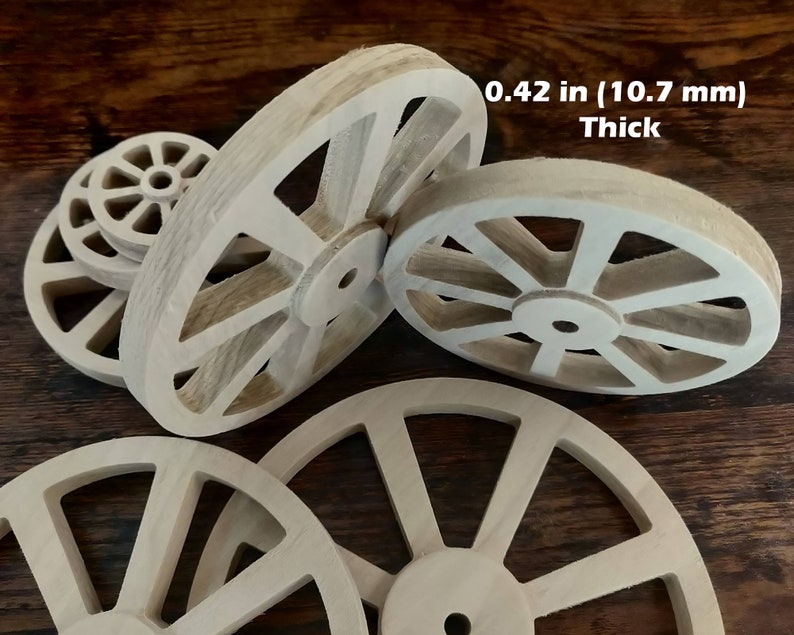 Poplar Wood Model Wagon Wheels - Set of 4 - Toy & Cannon Wheels - Etsy