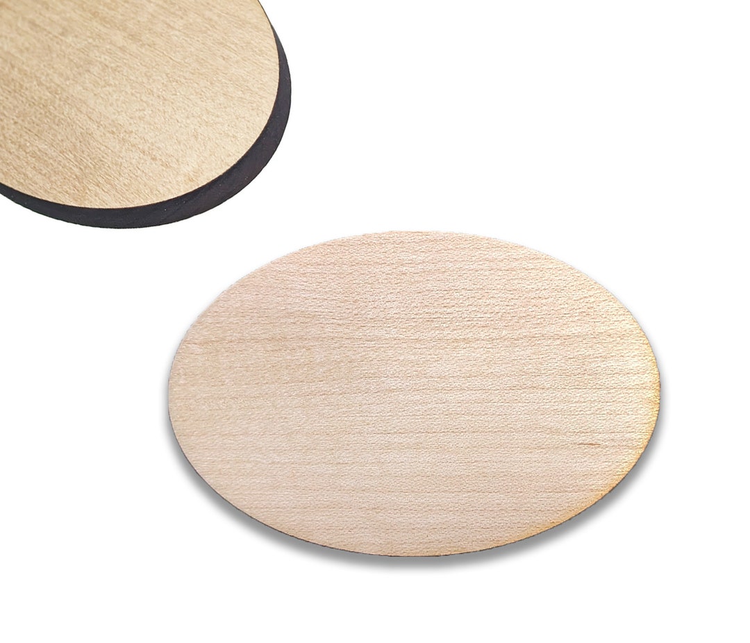 Custom Size Hard Maple Oval, 1/4 Inch Thick - Unfinished With Square ...