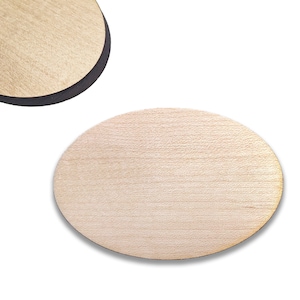 Custom Size Hard Maple Oval, 1/4 Inch Thick - Unfinished With Square ...