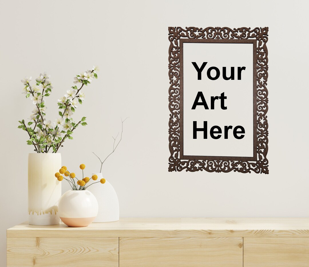 Gothic Inspired Laser-cut HDF Frame for Art and Photography (design 1 ...