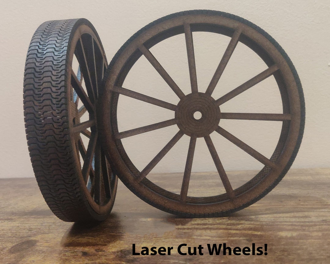 6" Laser Cut HDF Wheels: Wagon, Canon, Bike Models (DIY Kit) - Etsy