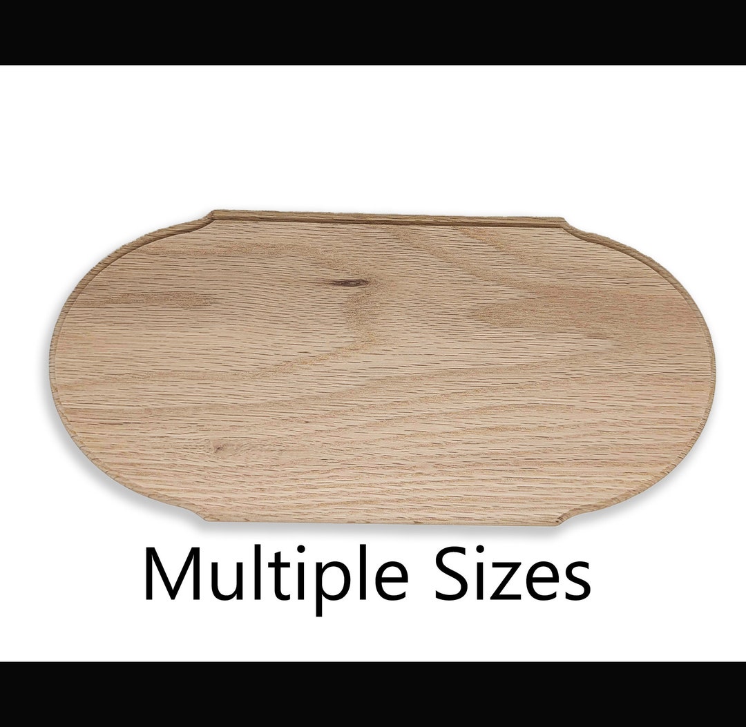 Rounded Ends Plaque, Unfinished Solid Hardwood Plaque, Oak Plaque ...