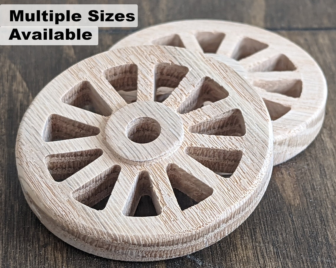 Wooden Oak Wheels (set of 2), 1/2 Inch Thick, Multiple Sizes - Etsy