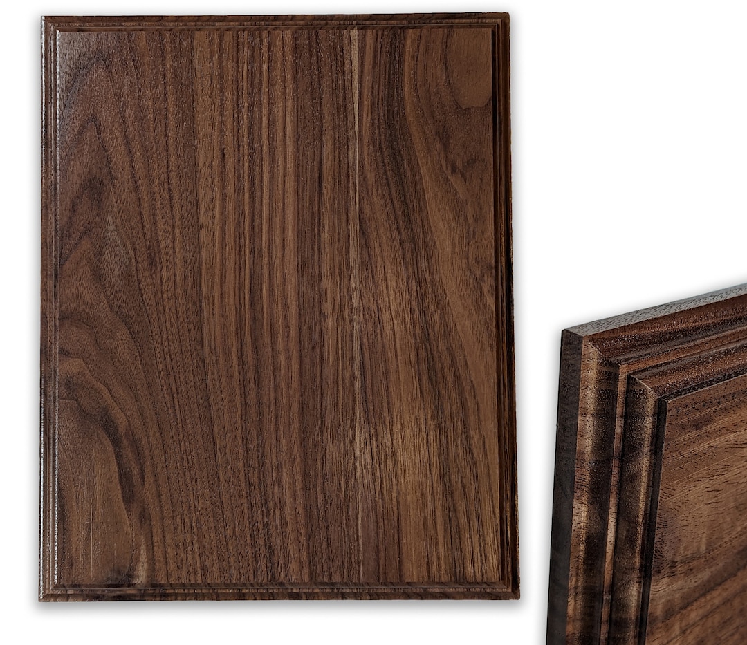 Solid Blank Walnut Plaque, (10x13x0.75 In) Square Corners, 5/8 in ...