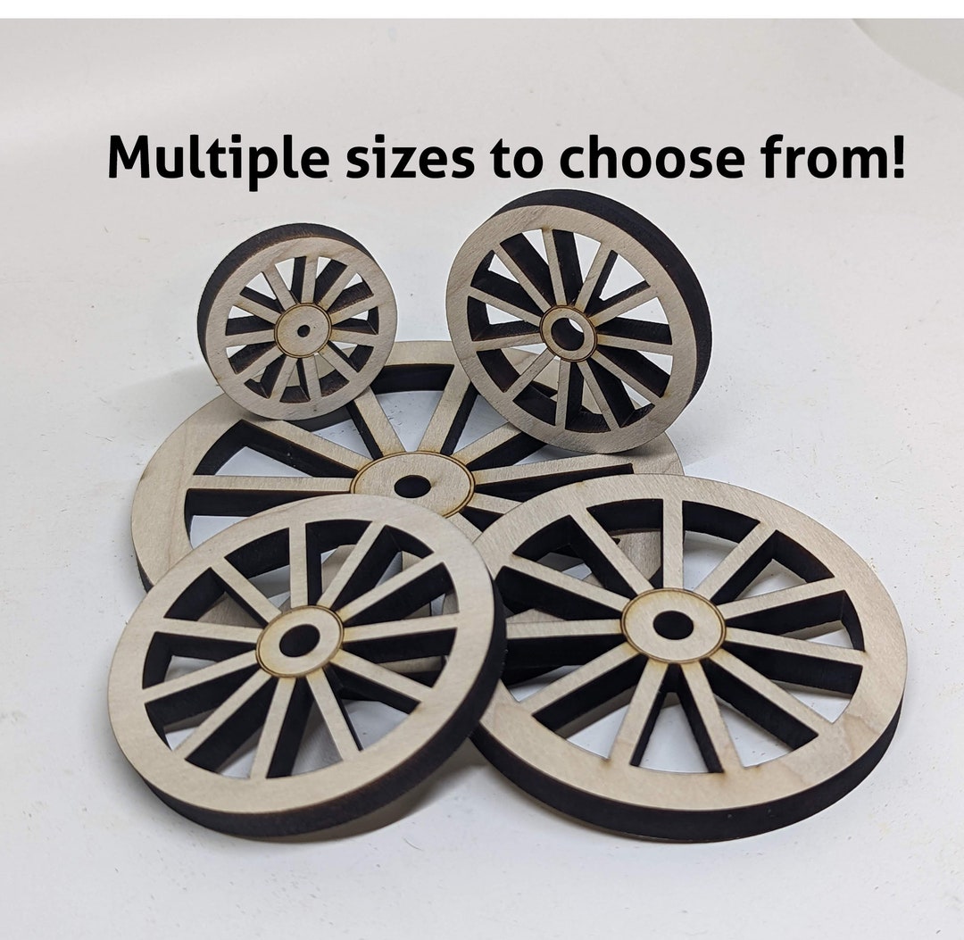 Solid Poplar Wood Craft Wheels: 11-spoke Laser Cut (set of 4) - Etsy