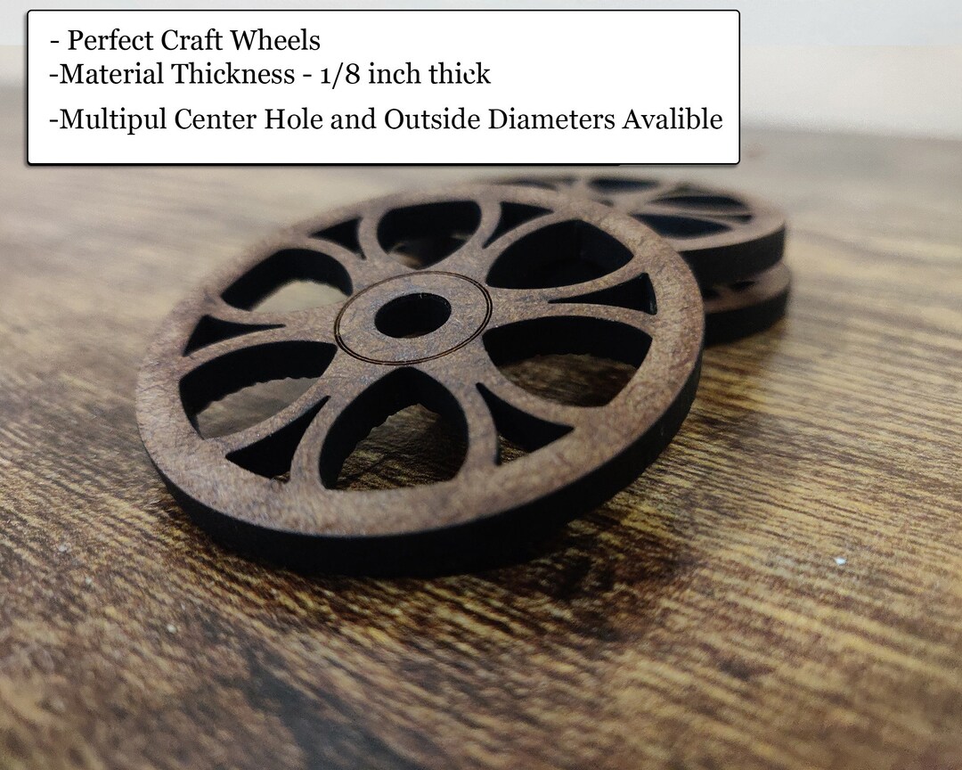 Curved Spoke Hardboard Wheels (set of 4) - 1/8 Inch Thick - Etsy