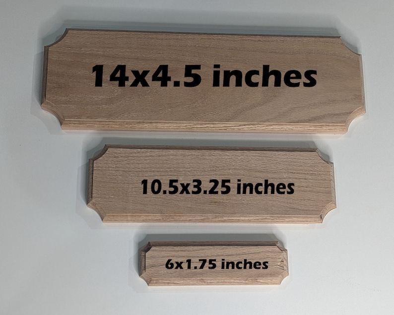 Premium Hardwood Plaques, (multiple Color Options) Red Oak Wood Plaques ...