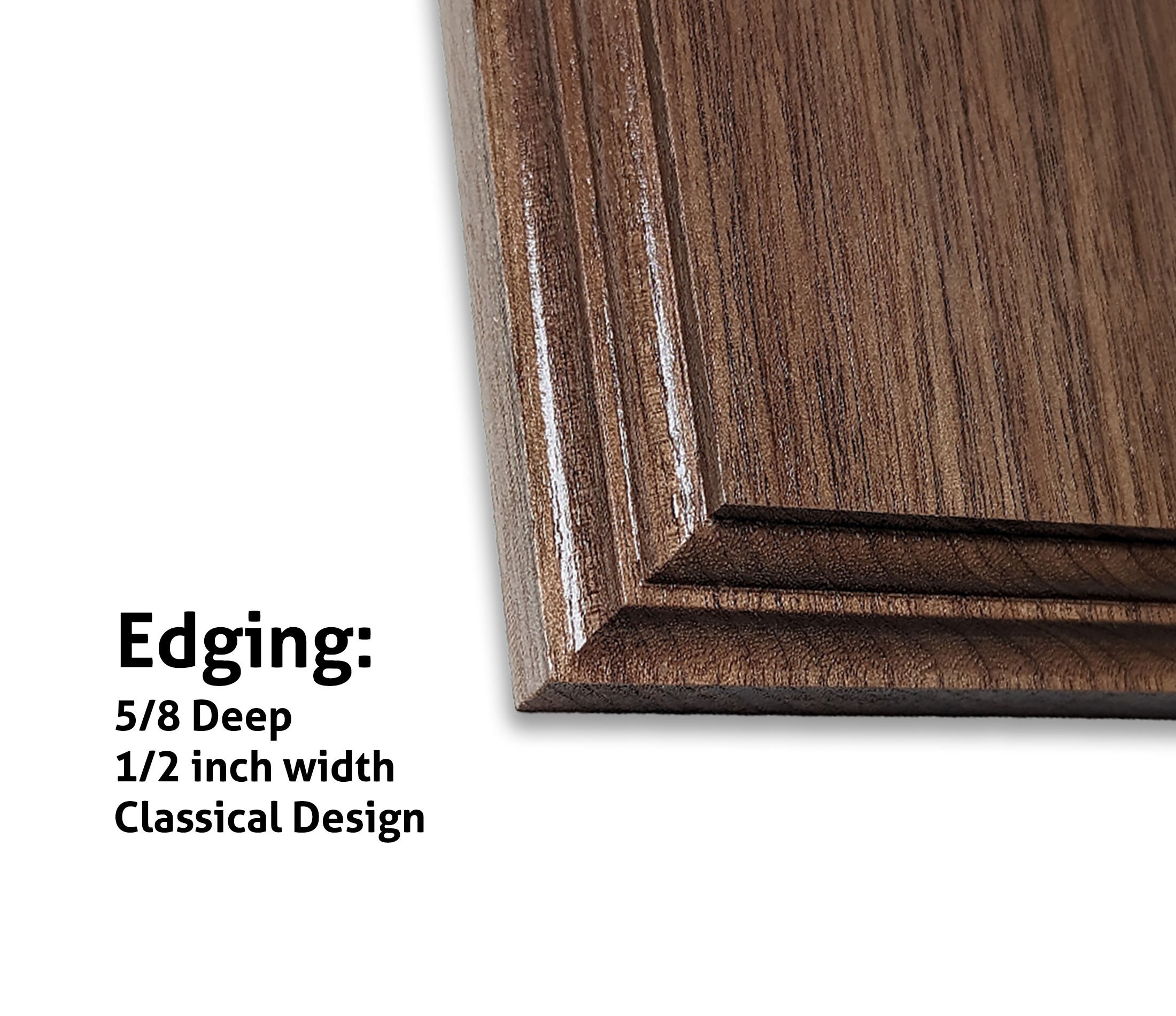 Premium Walnut Plaque 4:5 Ratio, Square Corners, Classical Edging, 0.75 ...