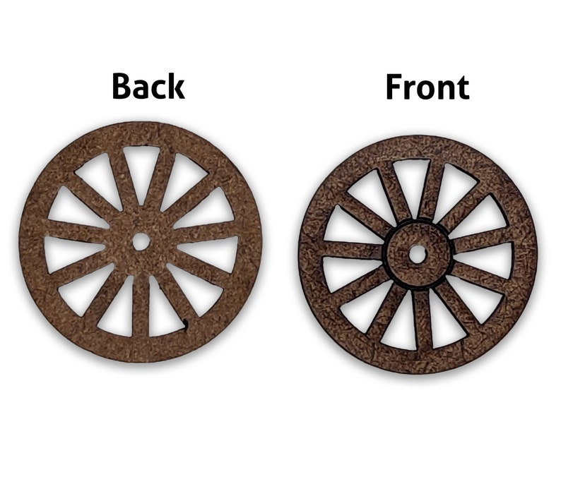 Tiny 1.25 Inch Craft Wheels, 0.076 in (1.95 Mm) Thick Composite Wood ...
