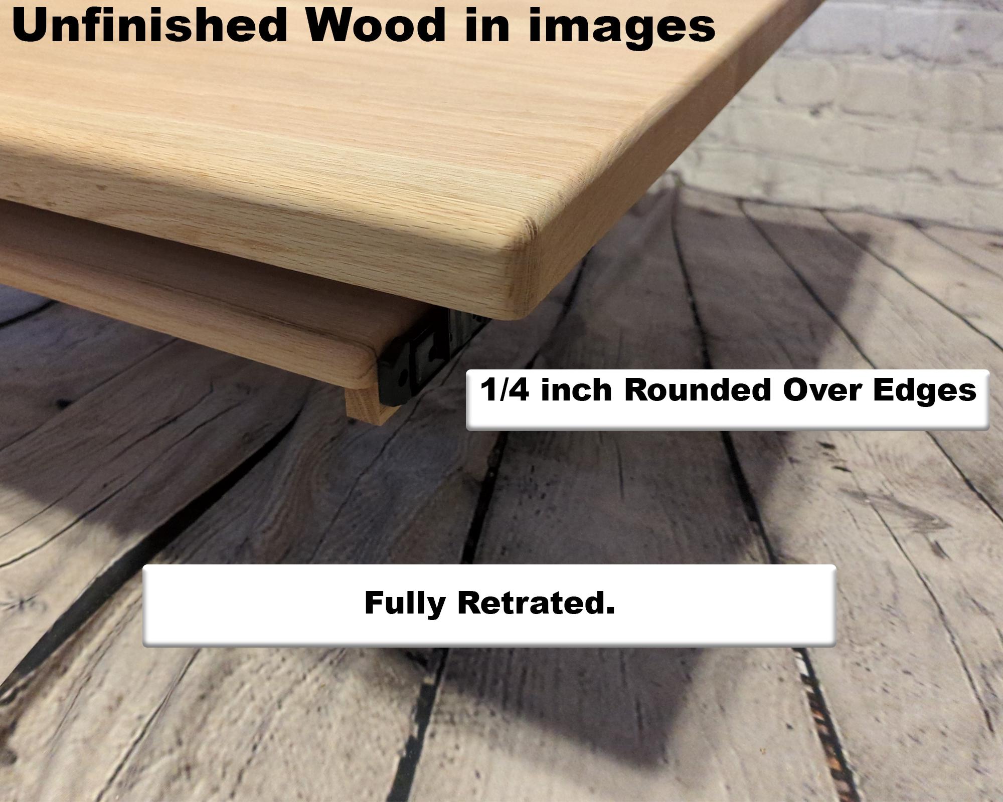 Oak Keyboard Tray (satin Clear Coat), Custom Wooden Keyboard Tray Slide ...