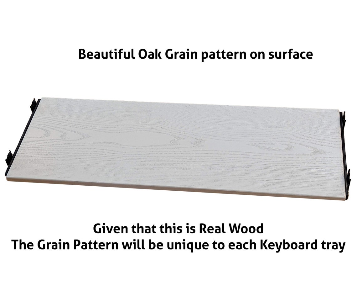 White Hardwood Keyboard Tray With Wood Grain Pattern Wooden - Etsy