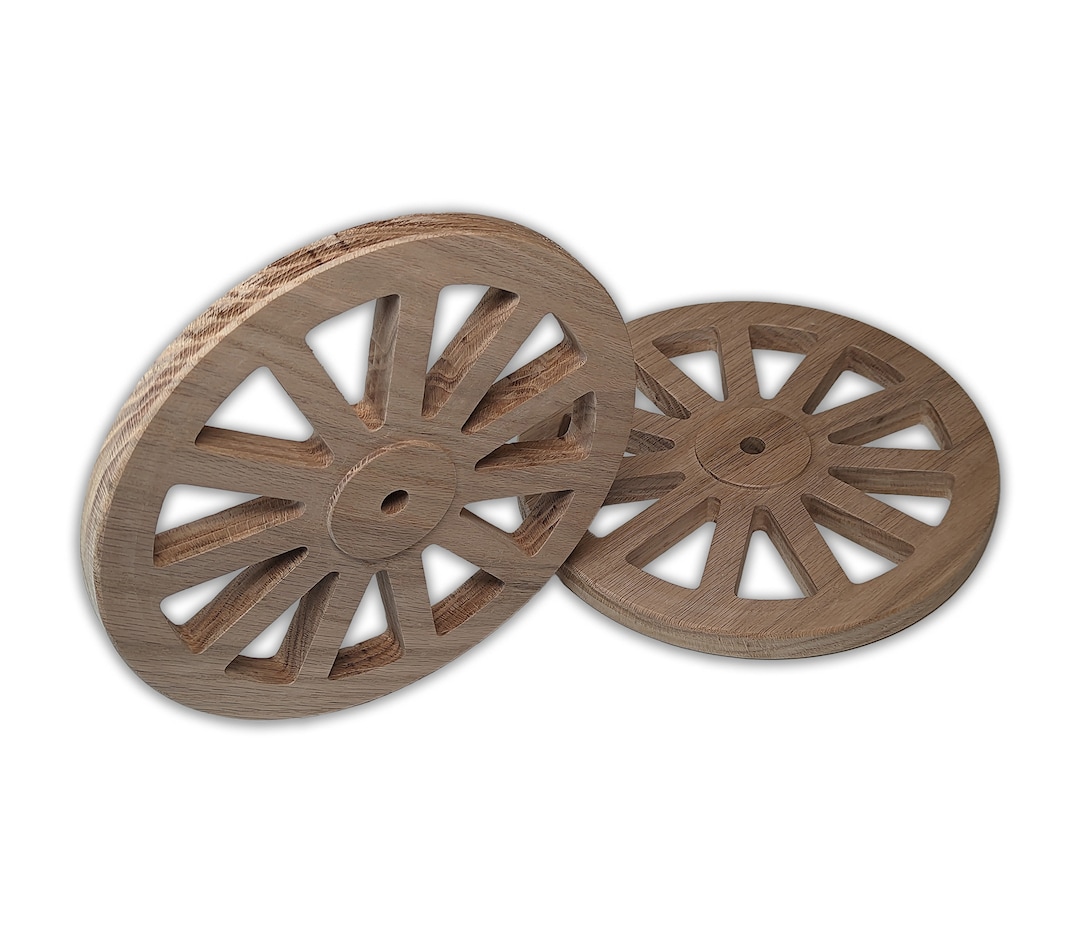 Timeless Oakcraft Wheel (set of 2), Large Red Oak 7/8 Inch Thick ...