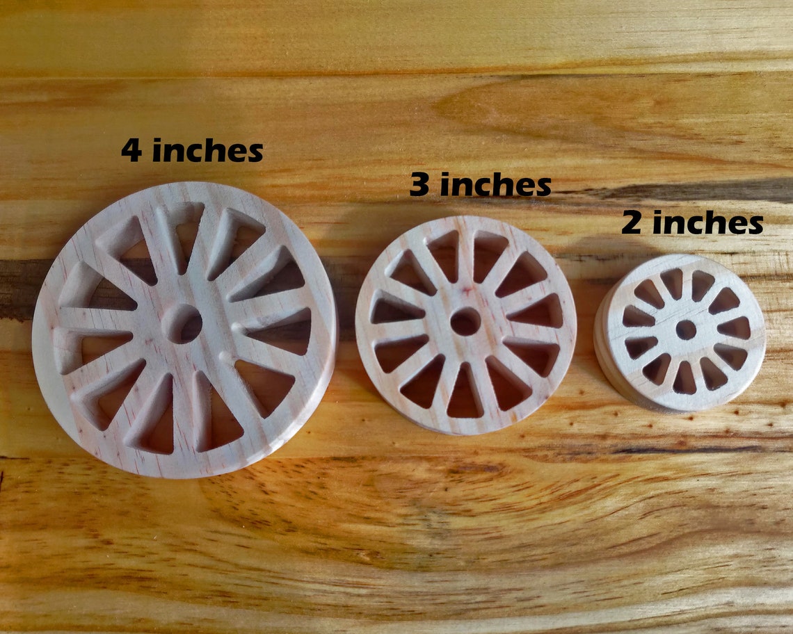 Solid Wood Wagon Wheels: Craft Car & Canon Project - Set of 2 - Etsy