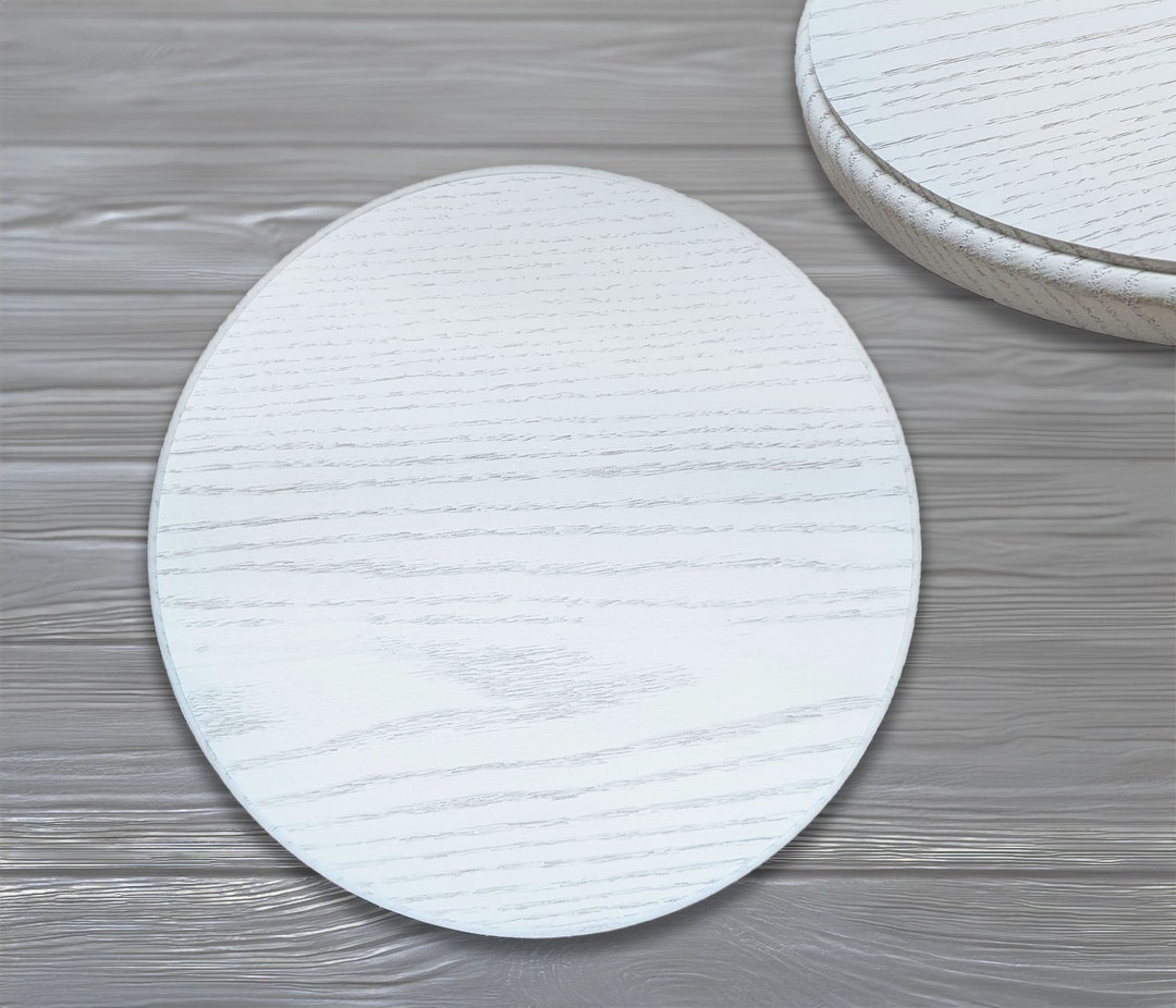 White Painted Red Oak Round Plaque: DIY Art, Engraving Blank - Etsy