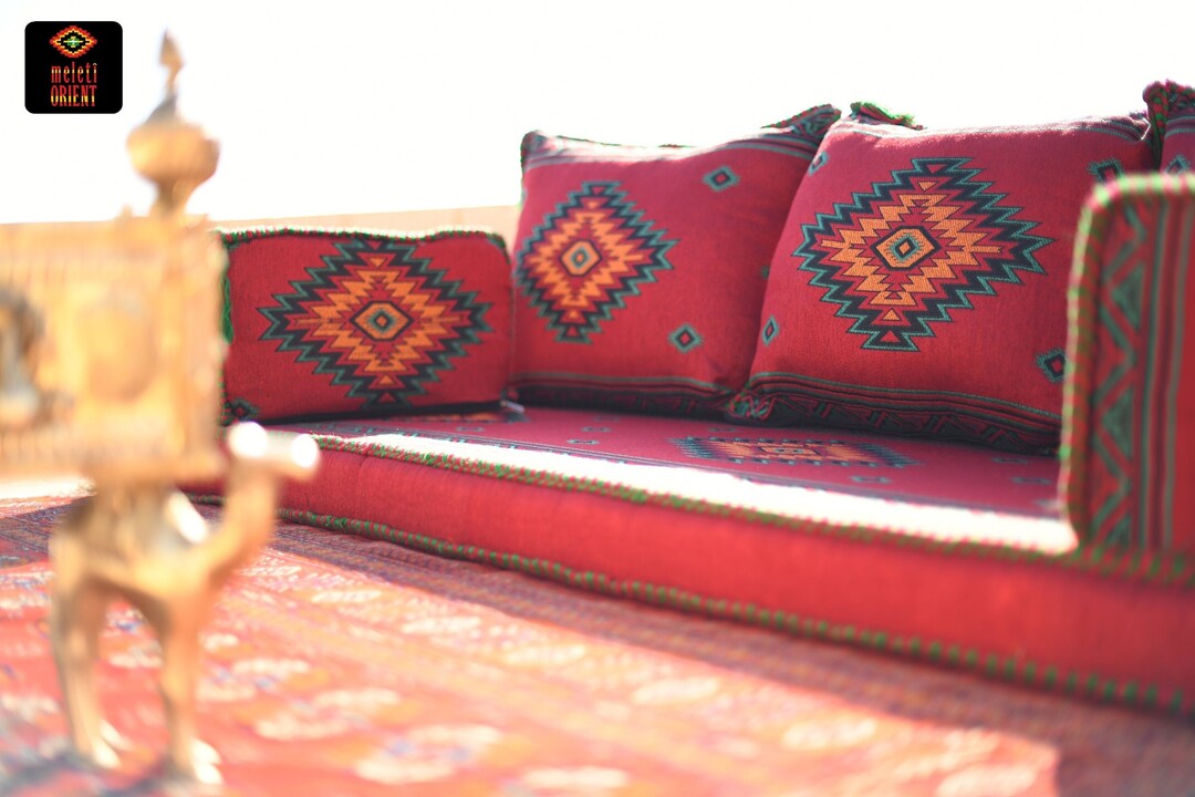 Mesopotamian Hand-stitched ARABIC Oriental Seating Majlis Floor Seating ...