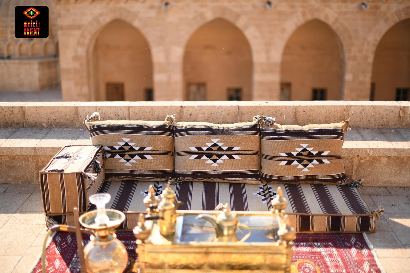 ARABIC Artuqid CAMEL Oriental Seating - Majlis - Velvet - Floor Seating ...