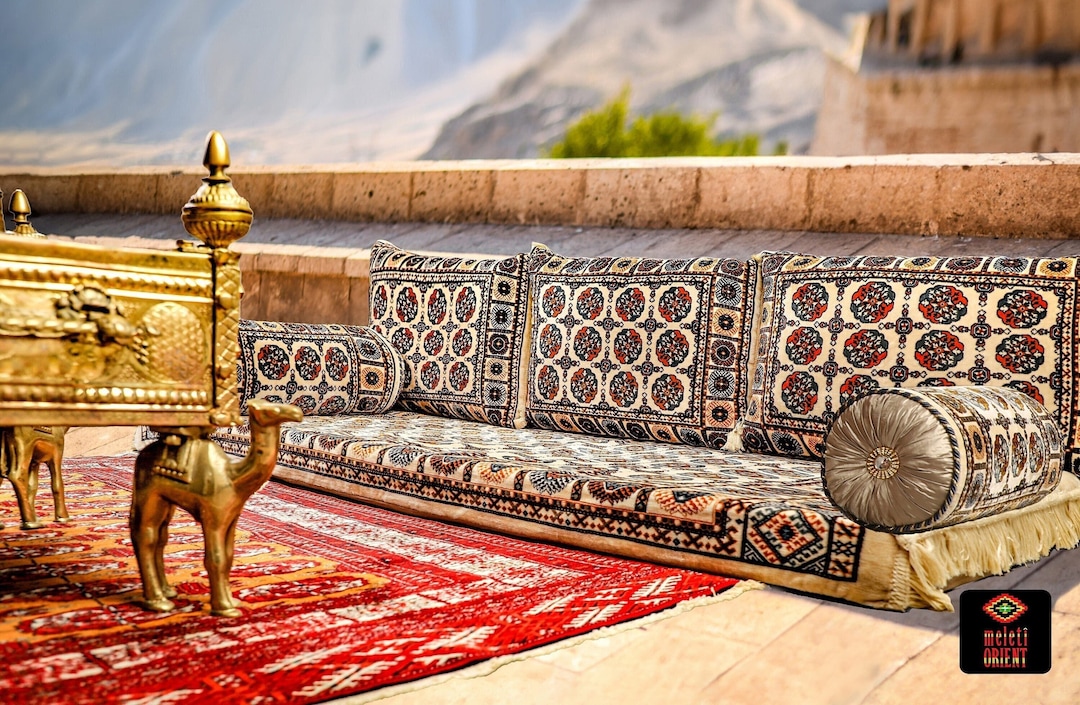 TURKMEN Bukhara BEIGE Oriental Seating - Majlis - Toshak - Bukhara ...