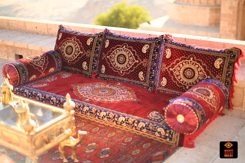 AFGHAN Royal RED Oriental Seating Majlis Toshak Badesht - Etsy