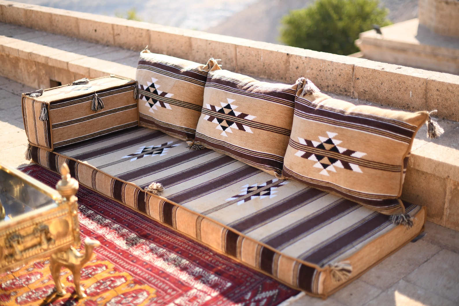 ARABIC Artuqid CAMEL Oriental Seating - Majlis - Velvet - Floor Seating ...