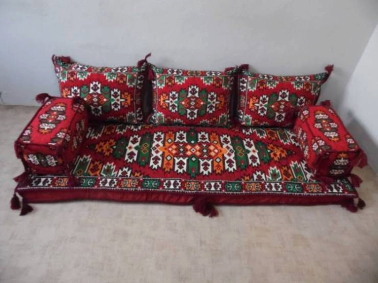 ARABIC Oriental Seating Set . Hittite . Majlis Rug Fabric - Etsy