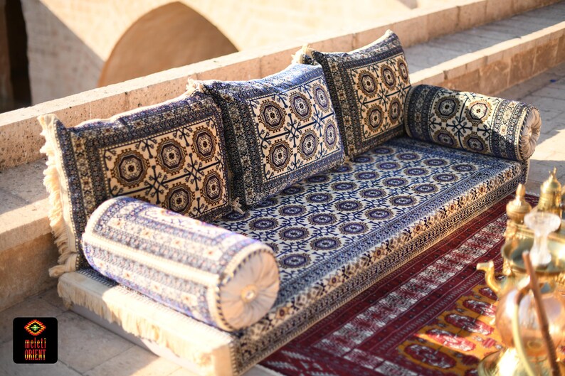 AFGHAN Bukhara BEIGE Oriental Seating - Majlis - Toshak - Bukhara ...