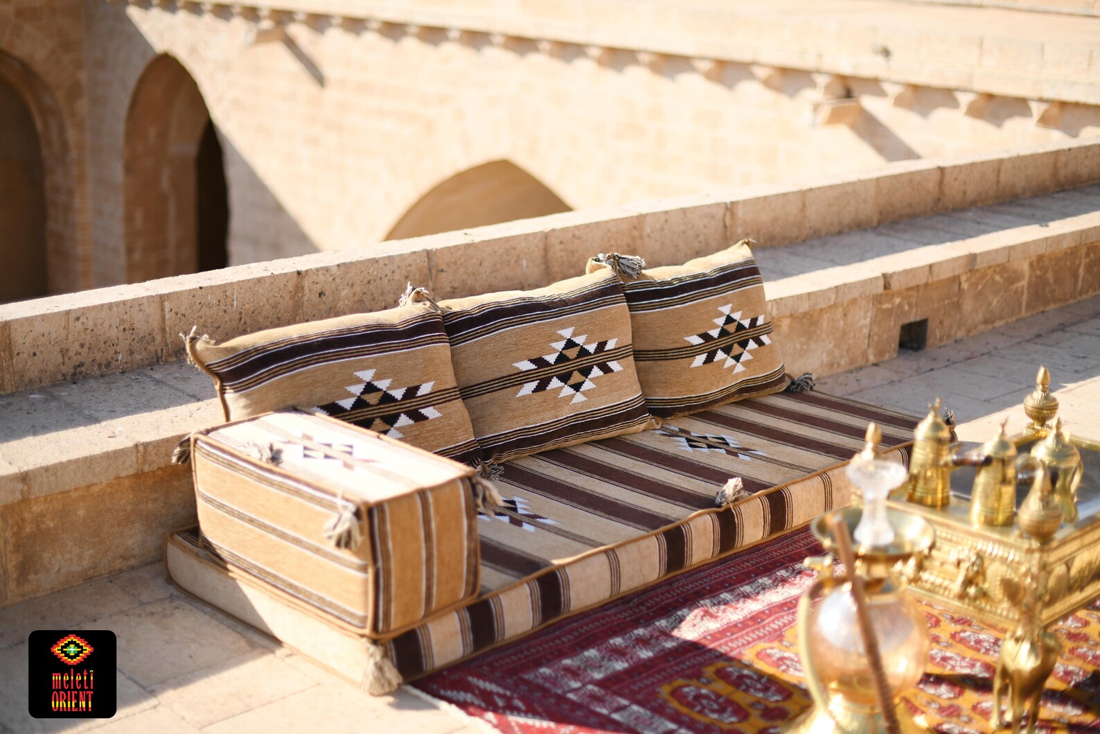 ARABIC Artuqid CAMEL Oriental Seating - Majlis - Velvet - Floor Seating ...