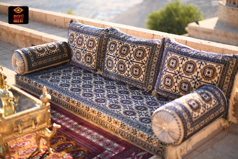 AFGHAN Bukhara BEIGE Oriental Seating - Majlis - Toshak - Bukhara ...