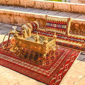 TASHKENT Bukhara BEIGE Oriental Seating Majlis Toshak Bukhara Silky ...