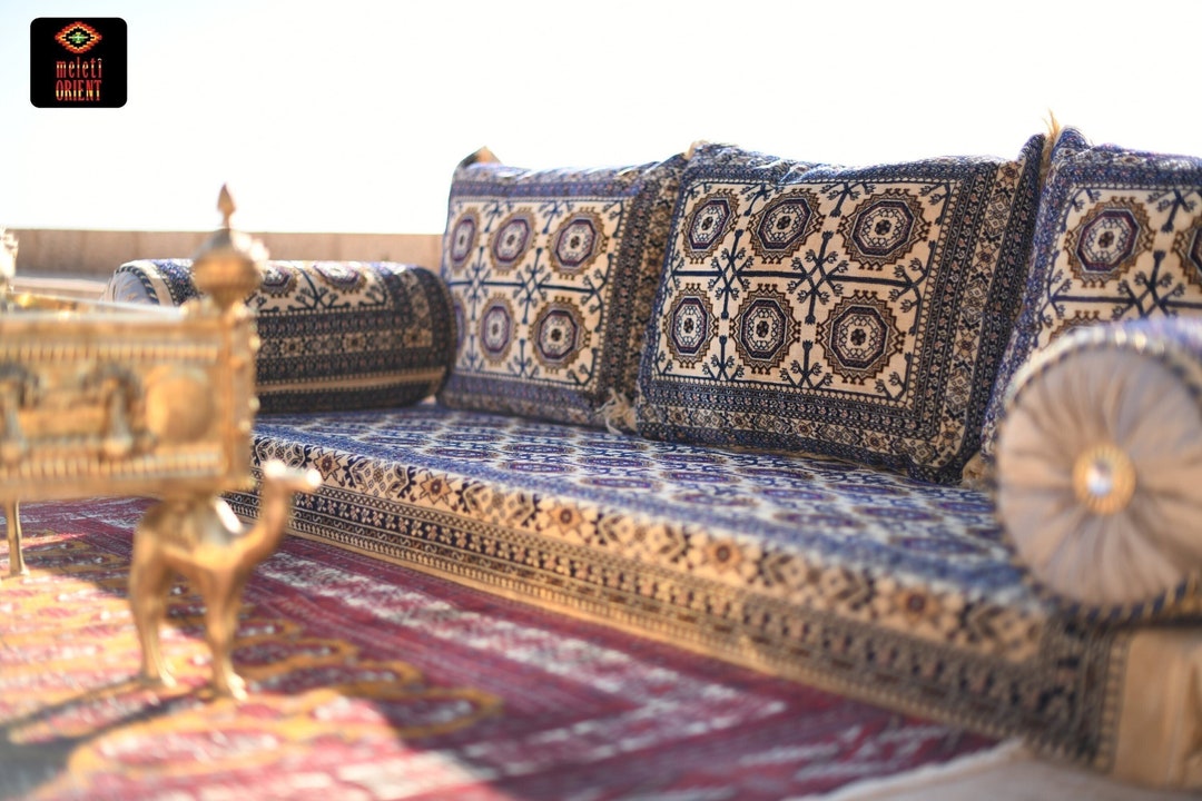 AFGHAN Bukhara BEIGE Oriental Seating Majlis Toshak Bukhara Silky ...