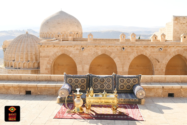 AFGHAN Bukhara BEIGE Oriental Seating - Majlis - Toshak - Bukhara ...