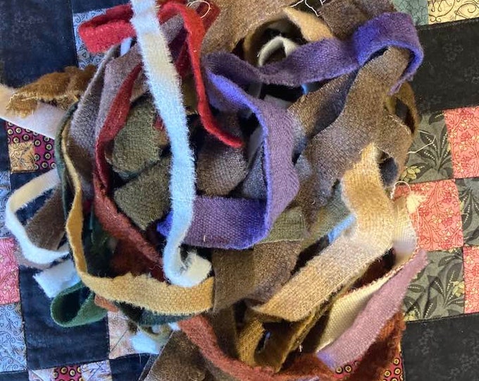 Wool Selvedge Remnants 5oz Bag of 100% Wool Scraps for Applique and ...