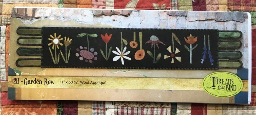 Garden Row Wool Applique Pattern Thread That Bind - Etsy
