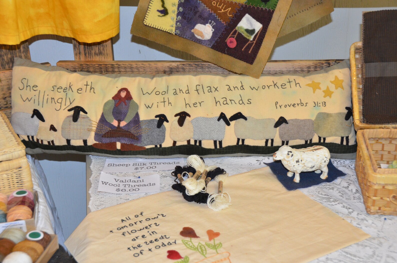Primitive Wool Applique Pattern Threads That Bind Sheep - Etsy