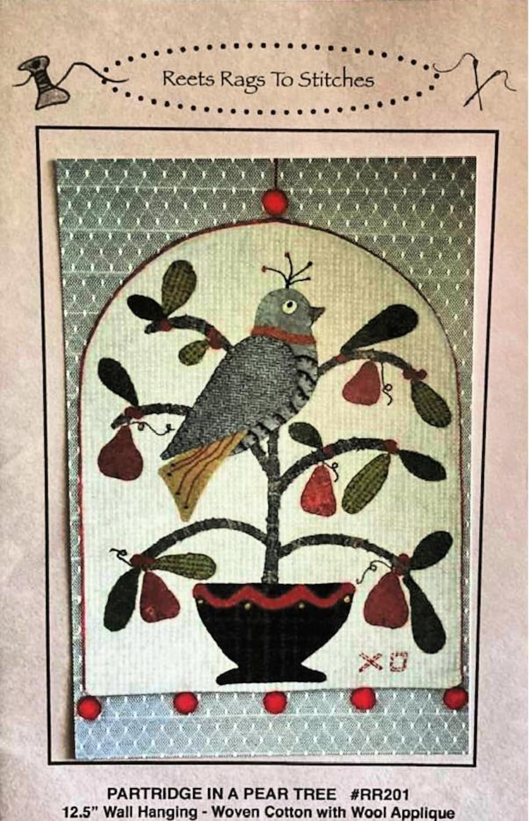 Partridge in A Pear Tree Pattern From Reefs Rags to Stitches - Etsy