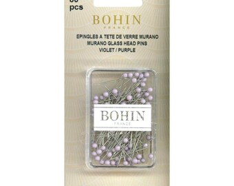 Bohin Glass Pins in BABY PINK: French Sewing Pins With a Murano Glass ...