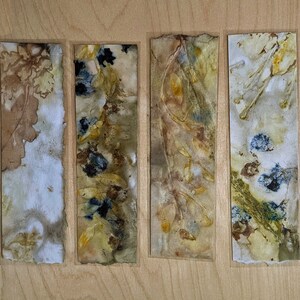Eco Print Handmade Paper Bookmark Laminated | Botanical Handcrafted ...