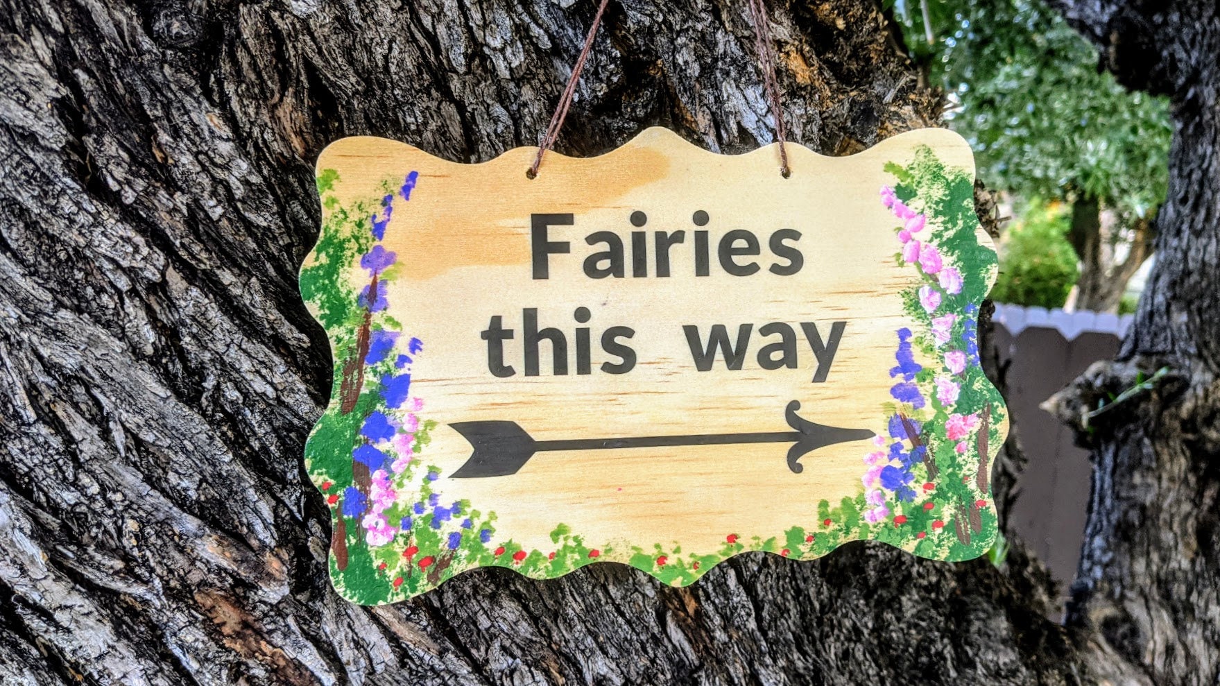 Fairy Garden Sign Fairies This Way Sign Outdoor Garden Sign | Etsy