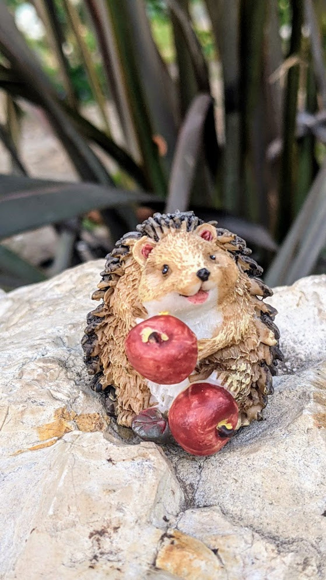Miniature Hedgehog With Two Apples Mini Hedgehog for Outdoor | Etsy