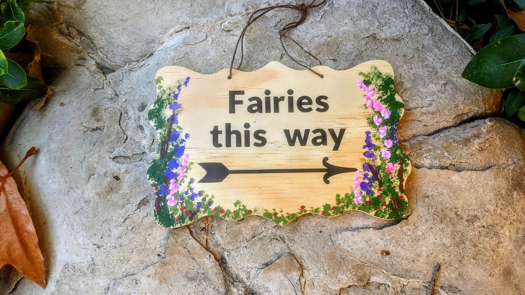 Fairy Garden Sign Fairies This Way Sign Outdoor Garden Sign | Etsy