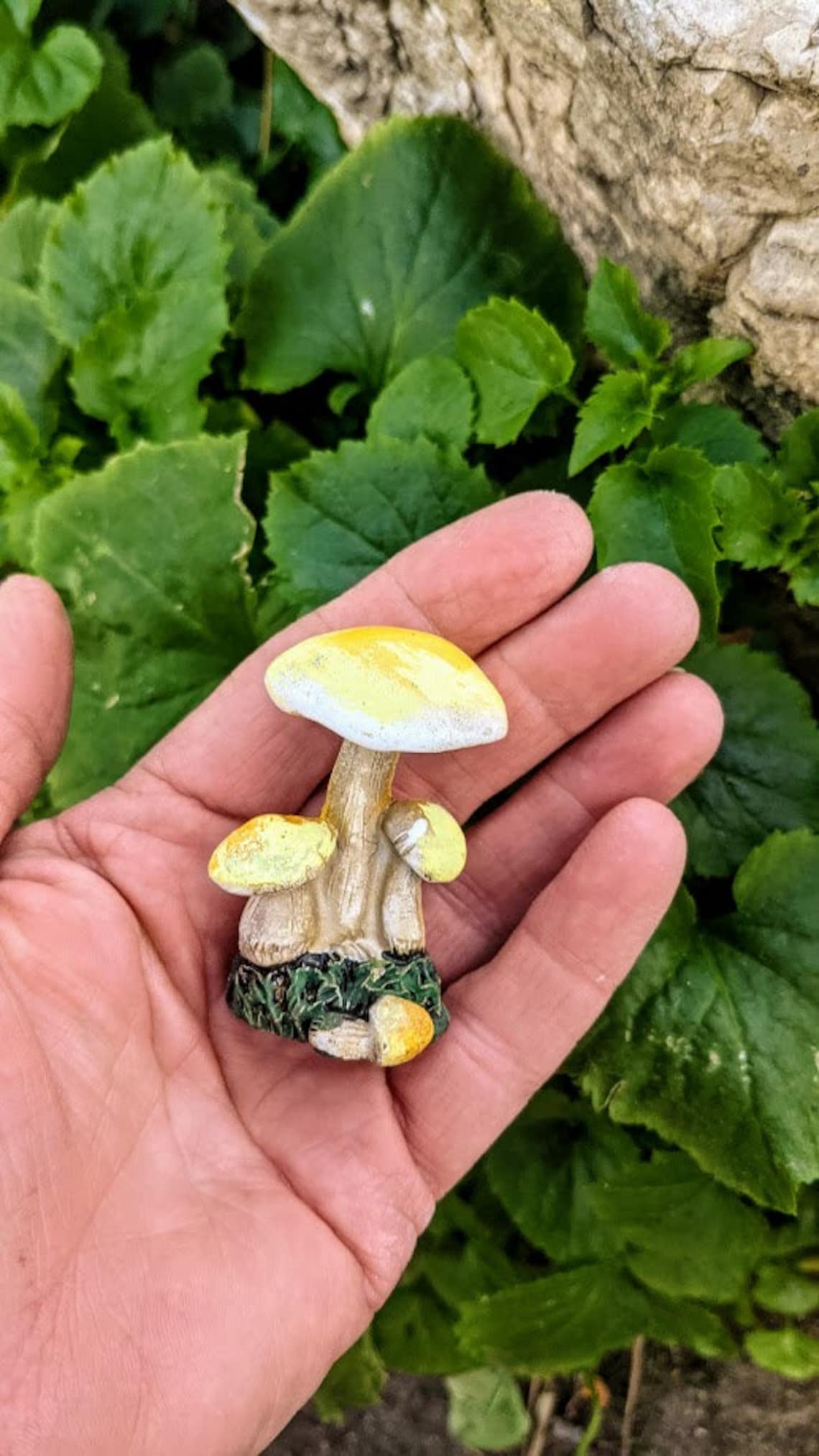 Mushroom Display for Fairy Gardens Mushroom Trio for Outdoor | Etsy