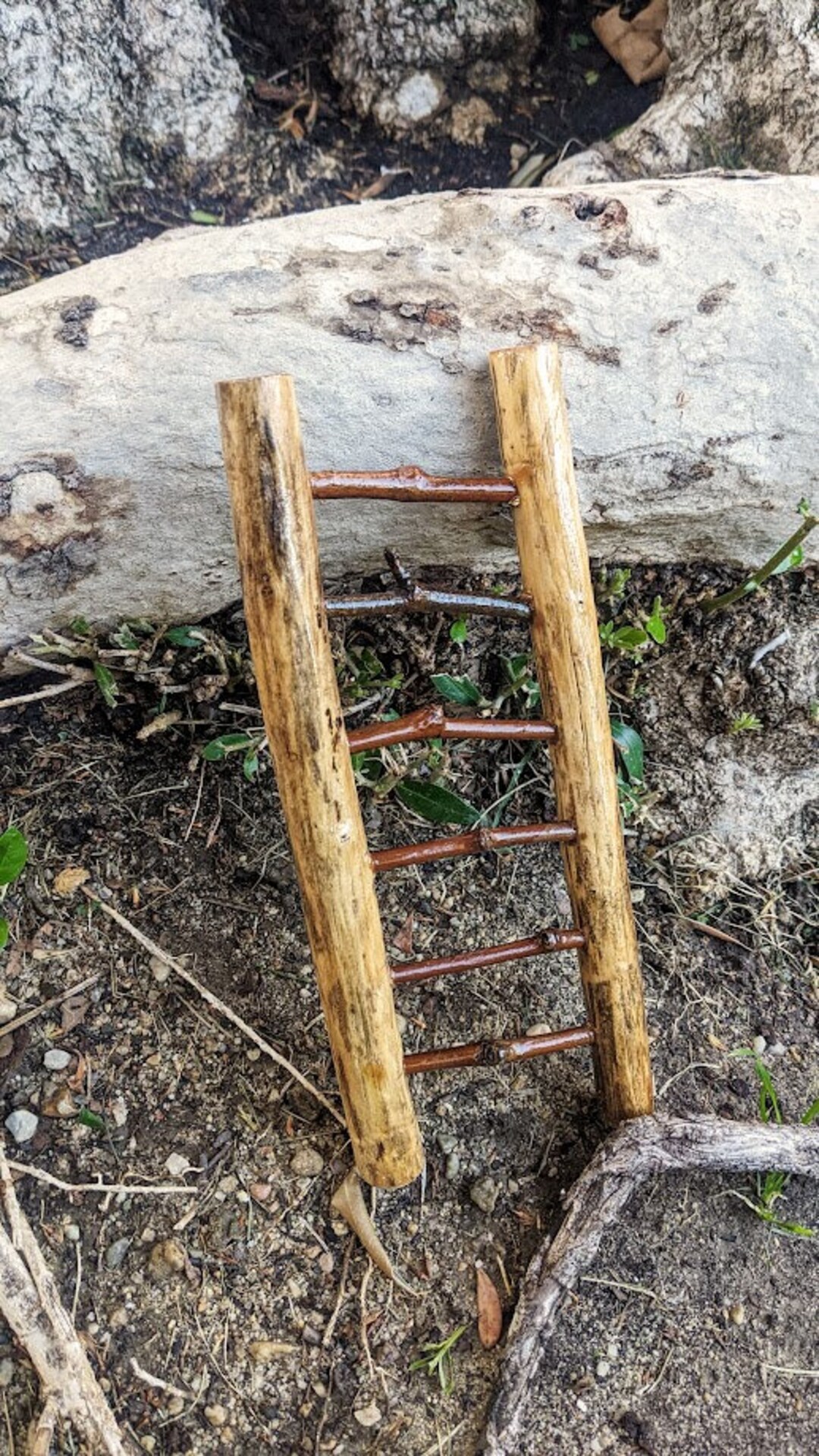 Natural Ladder for Fairy Gardens Handmade of Wood for Sprites, Elves ...