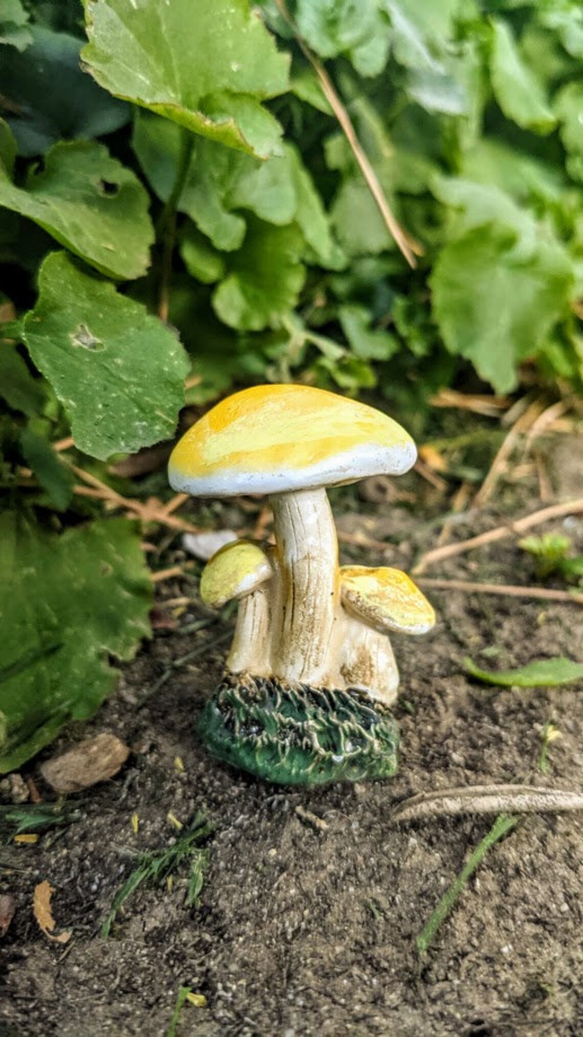 Mushroom Display for Fairy Gardens Mushroom Trio for Outdoor - Etsy