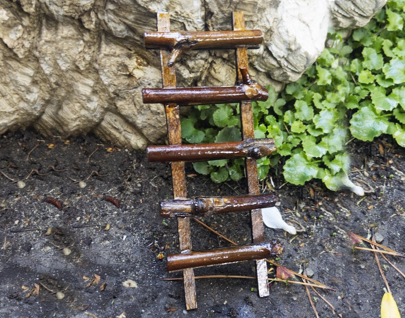 Wood Ladder for Fairy Gardens Handmade for Sprites, Gnomes, or Pixies ...