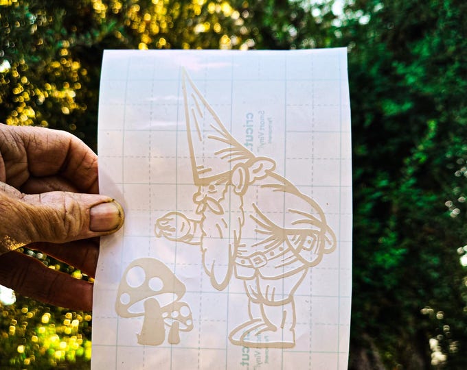 Gnome Car Decal, Gnome Vinyl Sticker - Etsy
