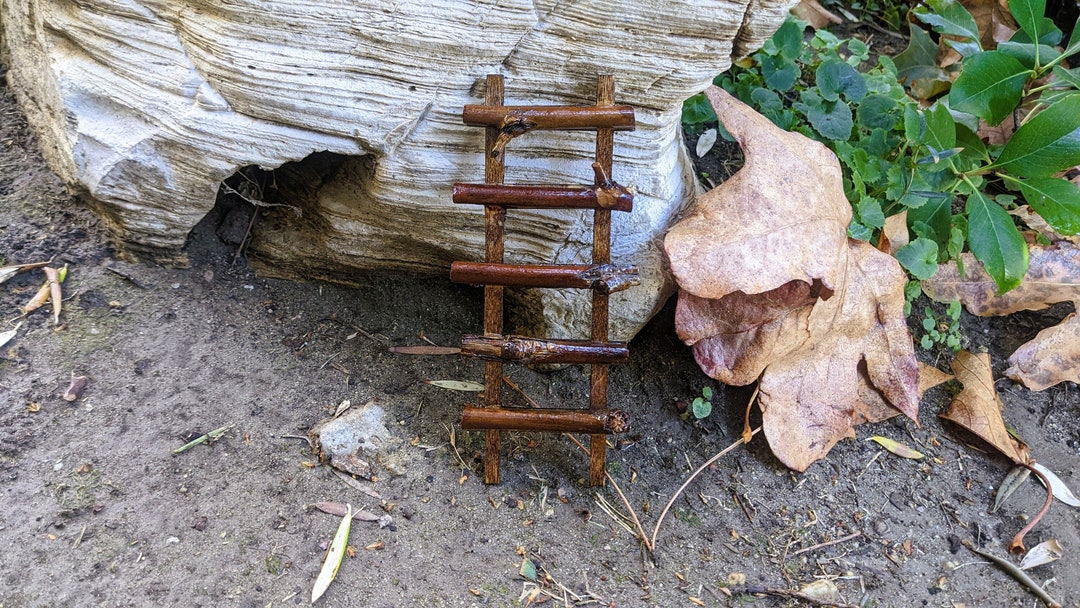 Wood Ladder for Fairy Gardens Handmade for Sprites, Gnomes, or Pixies ...