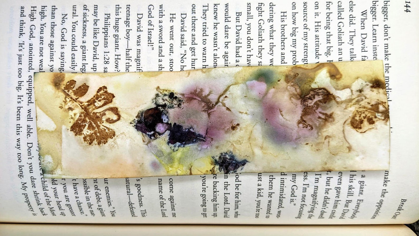 Eco Print Handmade Paper Bookmark Laminated | Botanical Handcrafted ...